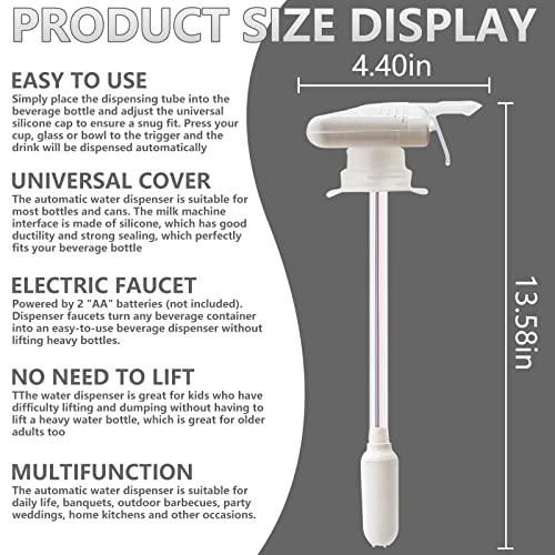 Automatic Drink Dispenser, Milk Dispenser, Hands-Free Milk, Automatic Drink Dispenser with Electric Tap, Drink Dispenser for Milk Juice Beer & More, Hands-Free No Overflow