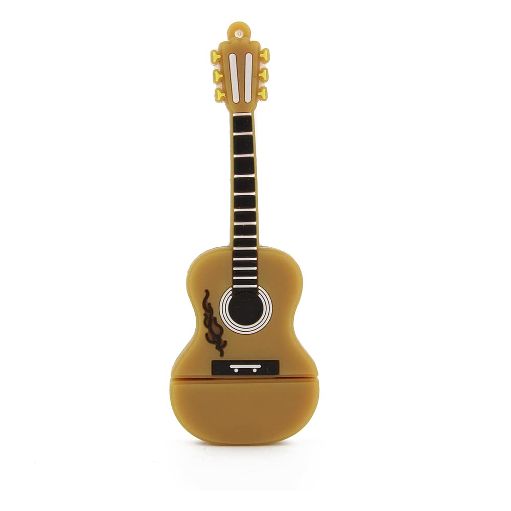 64GB USB 2.0 Flash Drive, Super Storage Space, Cartoon Guitar USB Thumb Drive, Used for Storage and Backup, Portable USB Memory Stick, Suitable for PC/Laptop Portable Drive