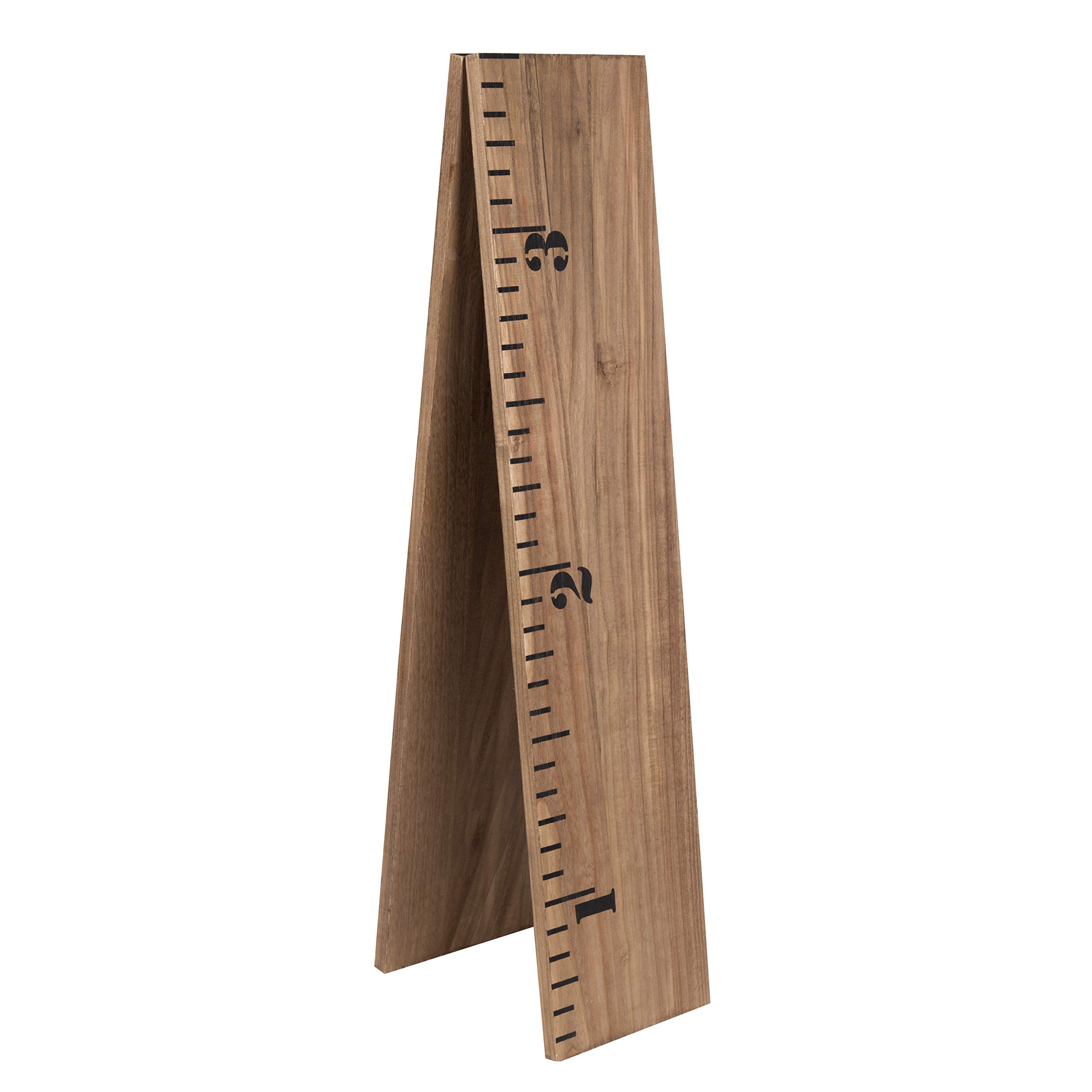 Kate and Laurel Growth Chart 6.5' Wood Wall Ruler, Rustic Brown