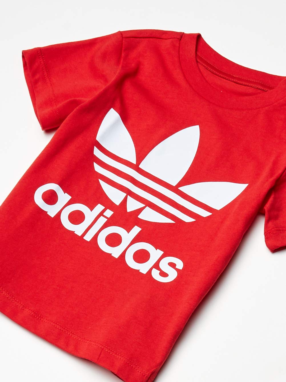 adidas Originals Men's Trefoil T-Shirt, Lush Red/White, 6M