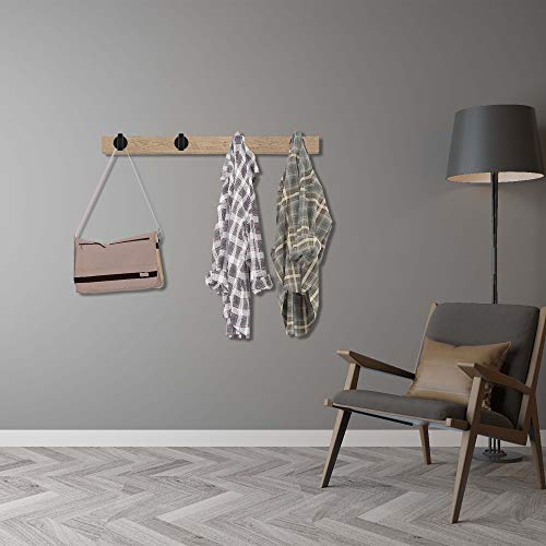 Wall Towel Hooks Bathroom Hook Matte Black Robe Coat Hooks SUS 304 Stainless Steel Heavy Duty Door Hanger Clothes Cabinet Closet Sponges Hook for Bathroom Bedroom Kitchen Hotel Pool 3 Packs