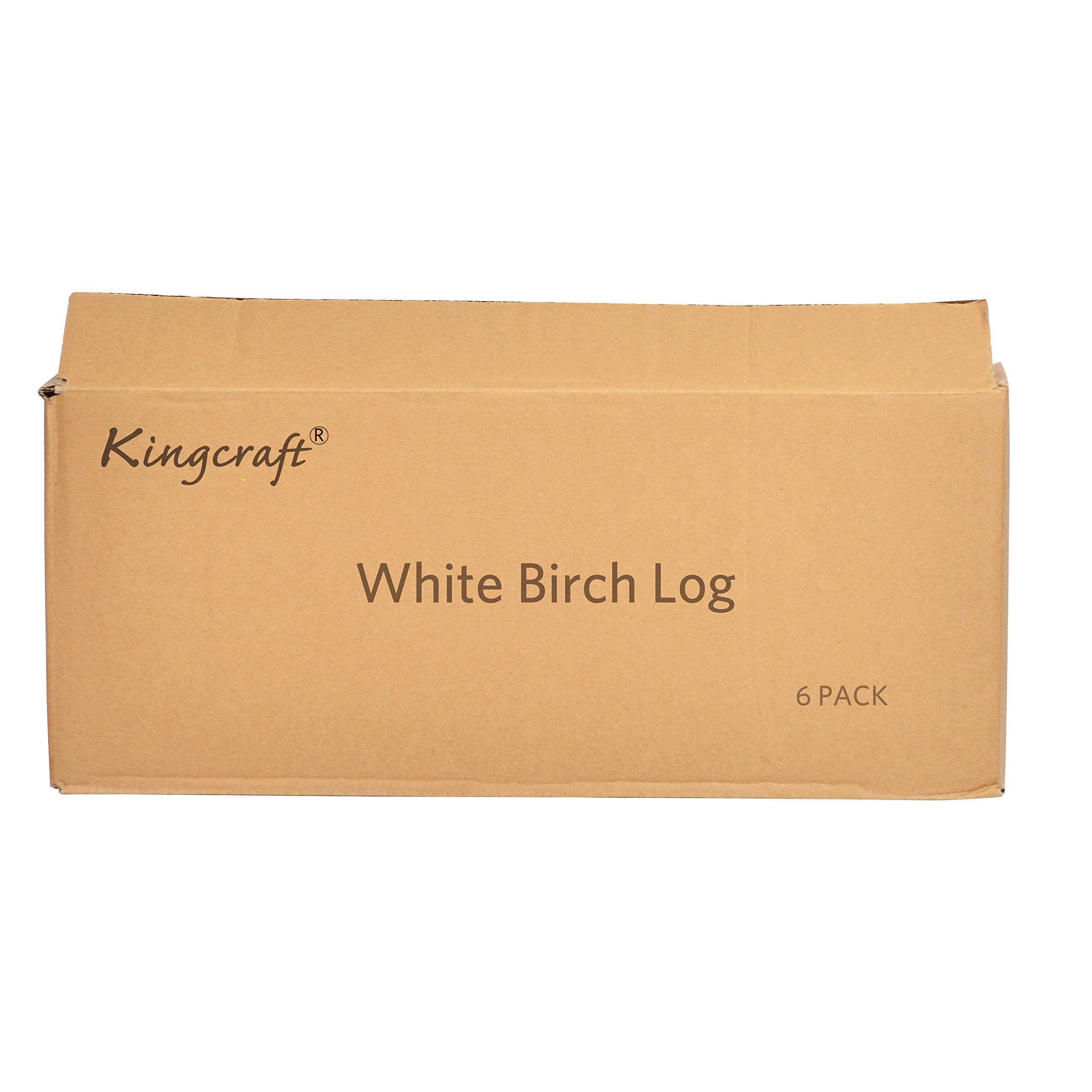 6 Pack Large Birch Logs for Fireplace Unfinished Wood Crafts DIY Home Decorative Burning(Logs:2.4"-3.1" Dia. x 16" Long)