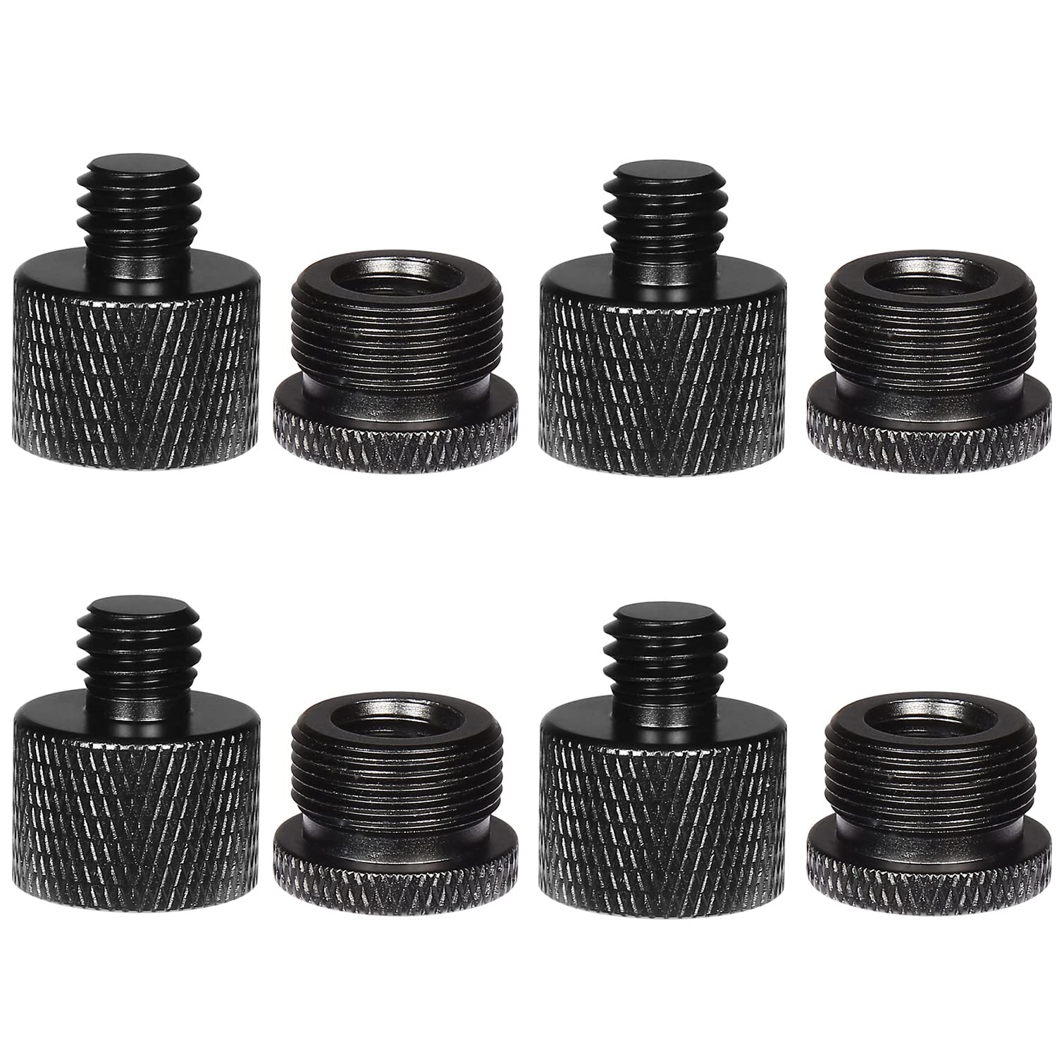 8 Pack Mic Stand Adapter 5/8 Female to 3/8 Male and 3/8 Female to 5/8 Male Microphone Stand Adapter Mic Thread Adapter for Microphone Stand Mount to Camera Tripod Adapter