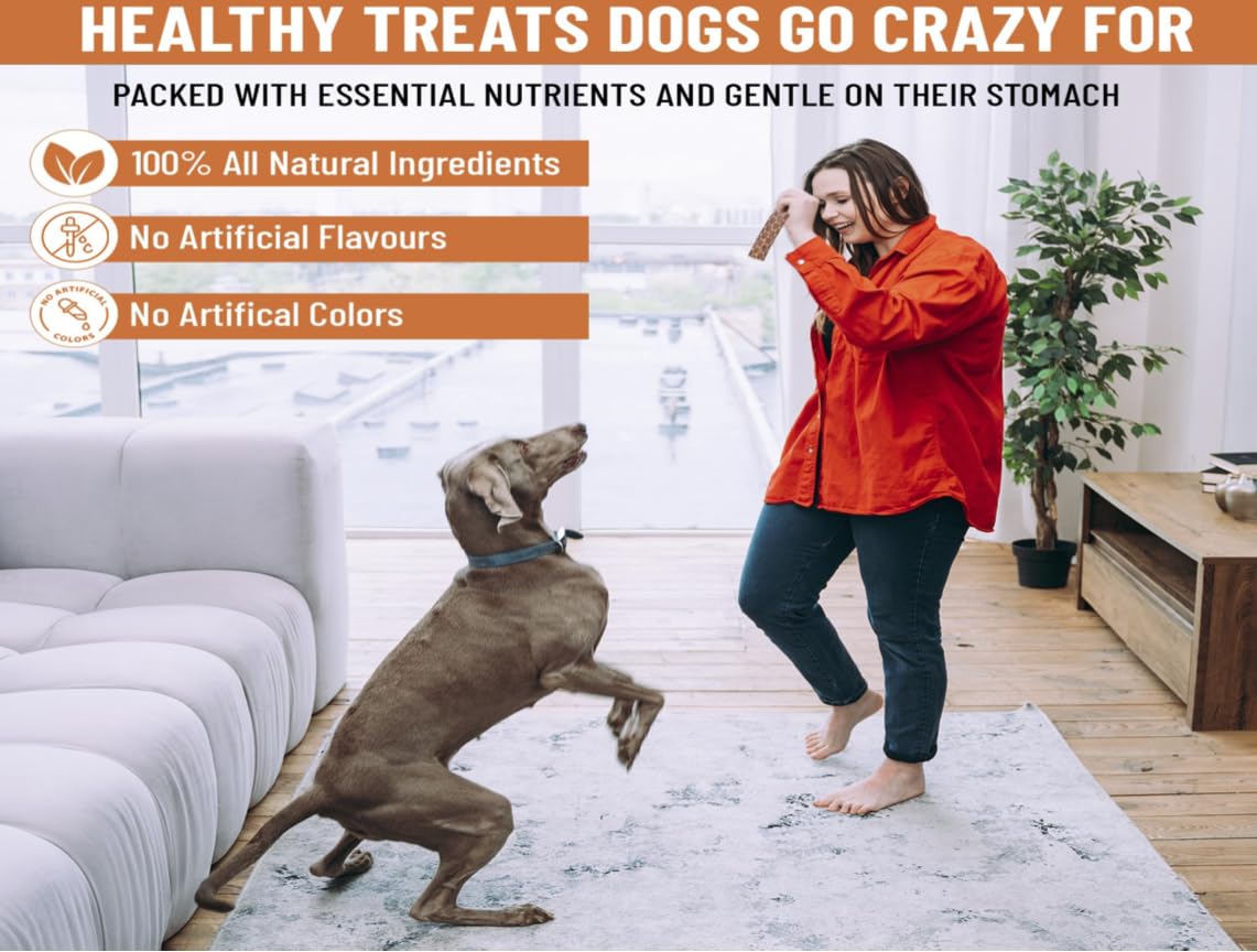 PETSamba 6-Inch Flat Beef Jerky Chews – 20-Pack, All-Natural Beef Esophagus Treats, Highly Digestible, Ideal for Dogs, Grain-Free & Non-GMO