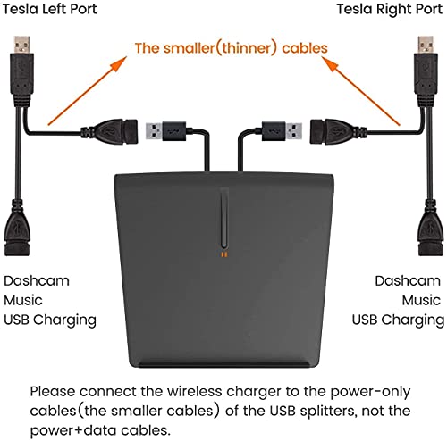 TAPTES Tesla Model 3 Wireless Charger [2020 Version], Wireless Phone Charging Pad M3 Accessories Tesla Gift for iPhone 13/12Pro/12/Samsung Enabled Phones-Compatible All Tesla Model 3(Before Jun 2020)
