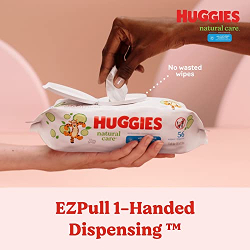 Huggies Natural Care Refreshing Baby Wipes, Hypoallergenic, Scented, 3 Flip-Top Packs (168 Wipes Total)