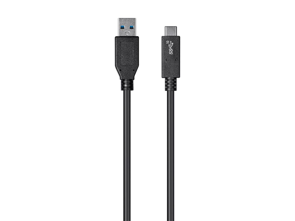 Monoprice USB Type-C to USB Type-A 3.1 Gen 2 Cable, 10Gbps, 3A, 30AWG, To Use with Samsung Galaxy S9 S8 Note 8 Pixel, LG V30 G6 G5, Nintendo Switch, and more 1 Meter (3.3 Feet) Black - Select Series