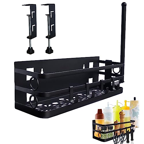 Griddle Caddy for 28"/36" Blackstone Griddles - Grill Caddy Space Saving BBQ Accessories Storage Box with Paper Towel Holder, Griddle Accessories Organizer,Tool Free No Drill
