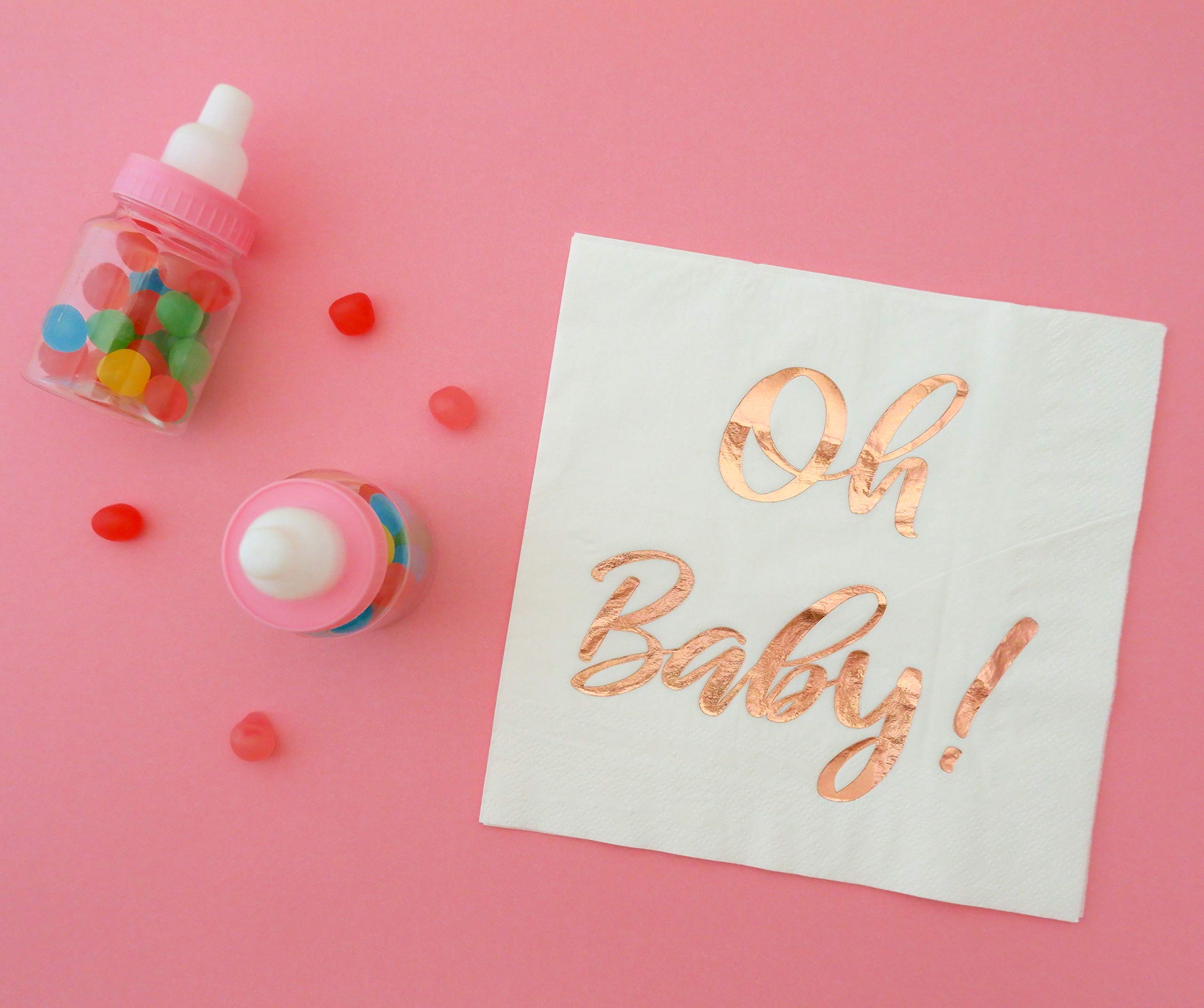 Baby Shower Favor - 36 Pack Pink Mini Milk Bottle Party Favor Gift Bag Boxes 1.5" x 3.5"