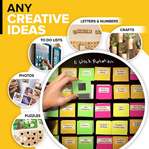 Magnetic Squares, Rectangles and Circles with Self Adhesive Backing - Peel & Stick Magnetic Dots and Squares - Flexible Sticky Magnets - Sheets is Alternative to Magnetic Stickers, Tape and Labels