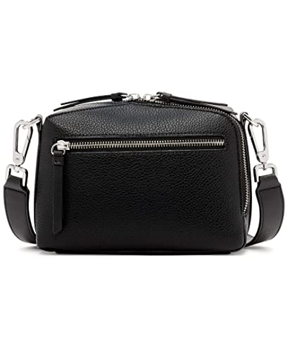 Calvin Klein Brenda Top Zip Crossbody, Black/Silver