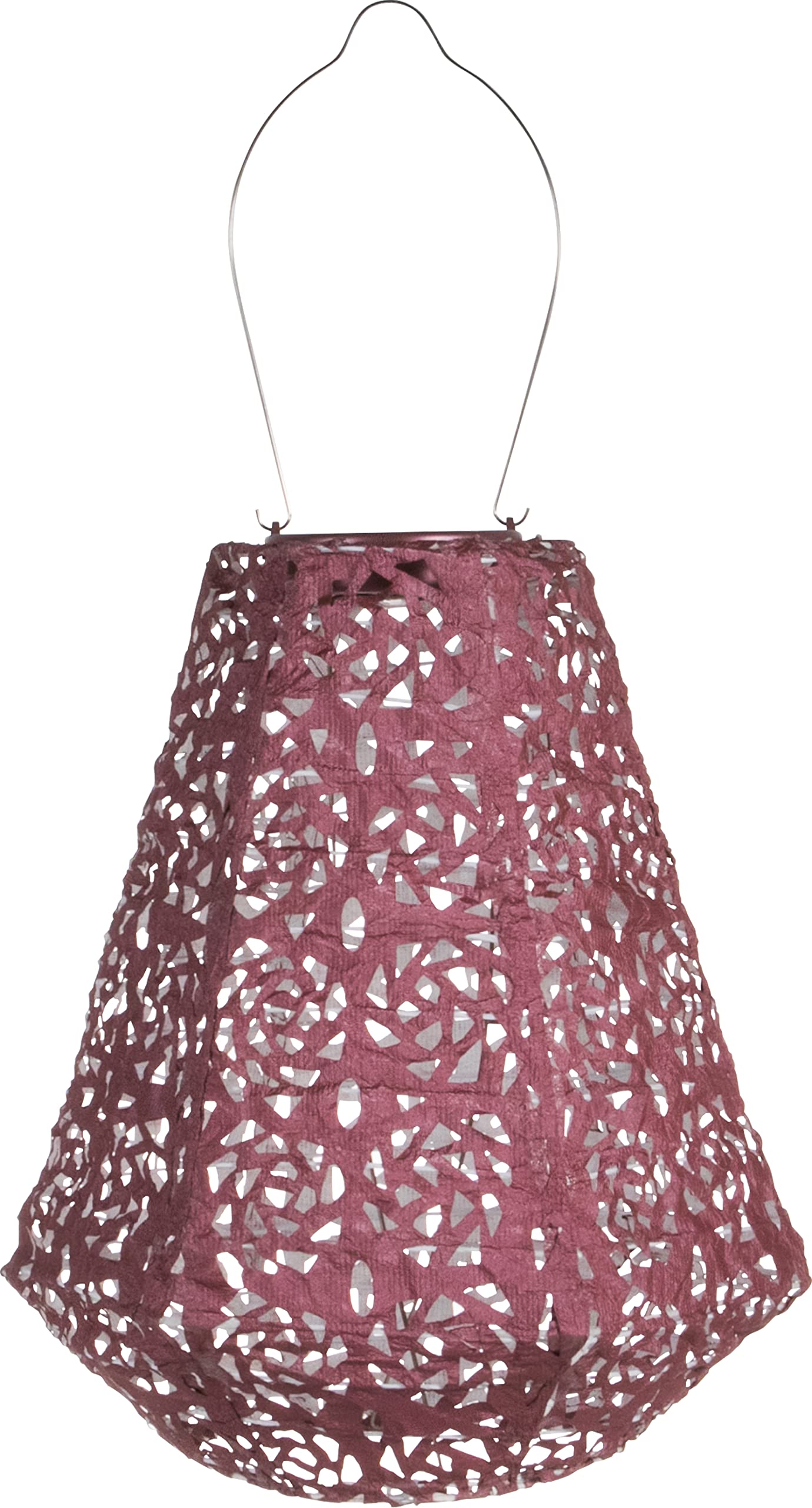 Allsop Soji Stella - Prism - 11" Outdoor Solar Lantern - Metallic Orchid