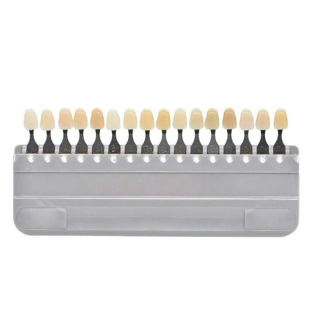Smiledt 3D Teeth Whitening Shade Guide Porcelain - 16 Colors/Set Tooth Bleaching Shade Chart Mold - Tracking & Comparing - Dental Material Equipment - Oral Care