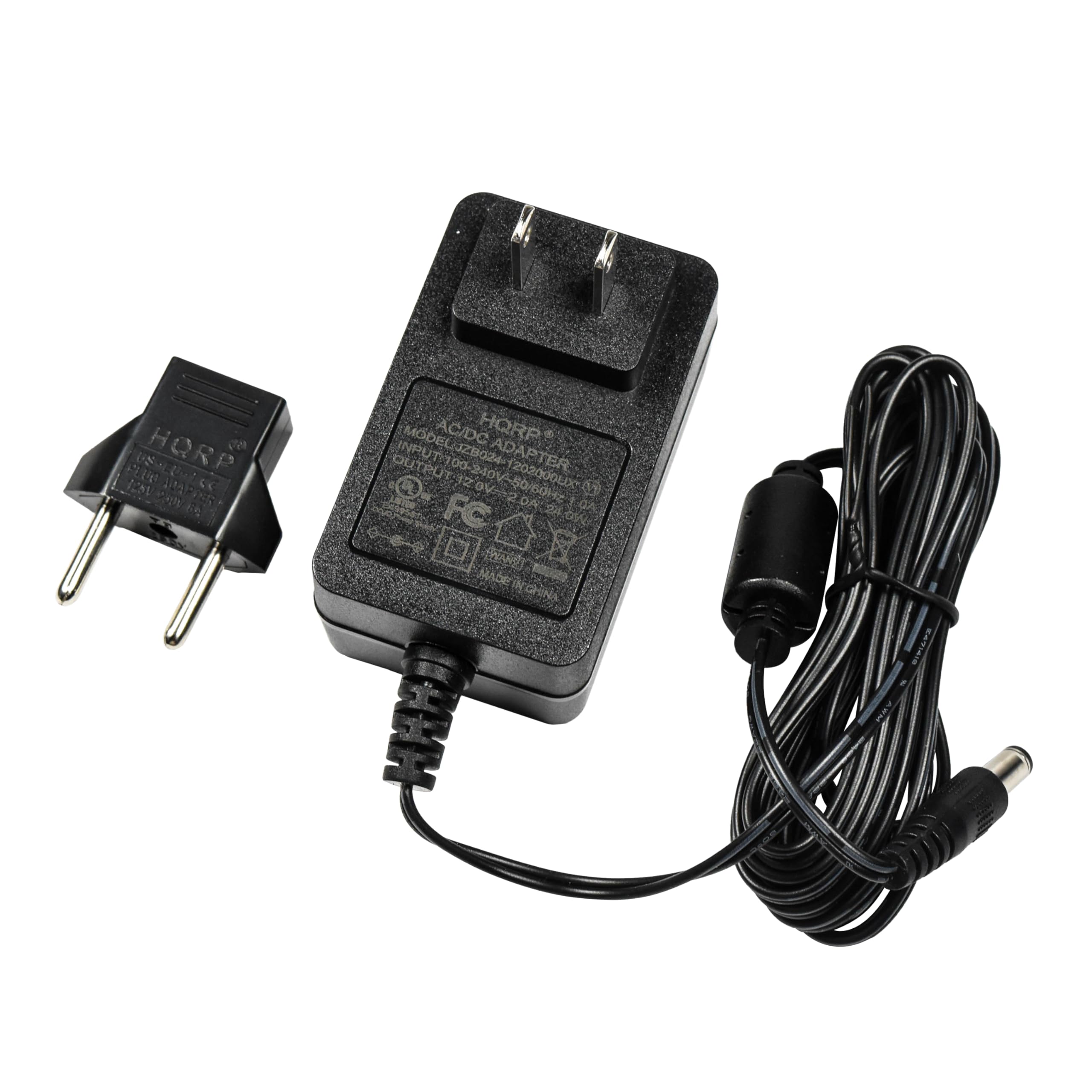 HQRP 12V Battery Eliminator Compatible with Peavey Solo 00476100 PA Amplifier Portable Sound System Power Supply AC Adapter Adaptor 00050070 [UL Listed] + Euro Plug Adapter