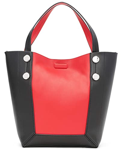 Calvin Klein Quinn North/South Mini Tote Crossbody, Poppy/Black