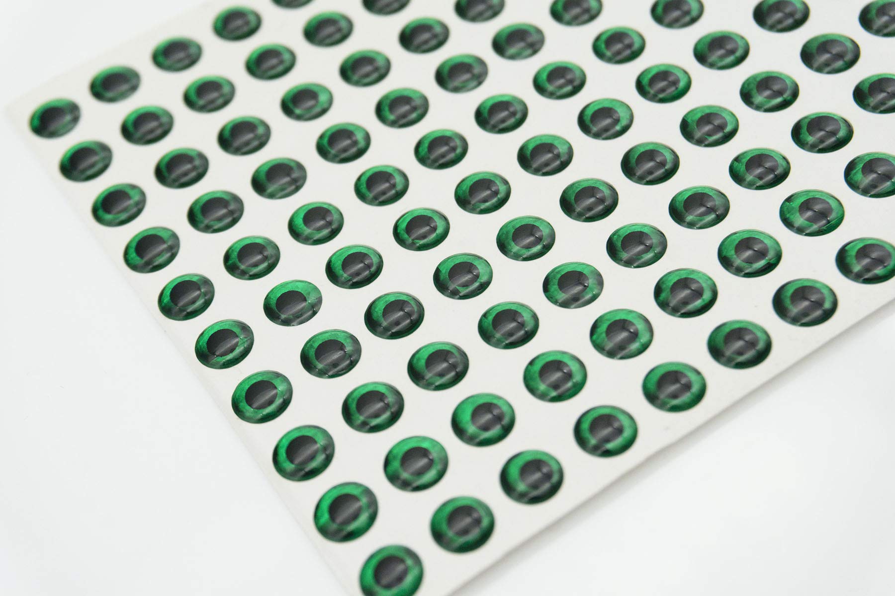 310pcs 6mm Green 3D Holographic Fishing Lure Eyes 3D Lure Eye 3D Soft Eye 3D Holographic Lure Eye Fly Tying, Jigs, Crafts