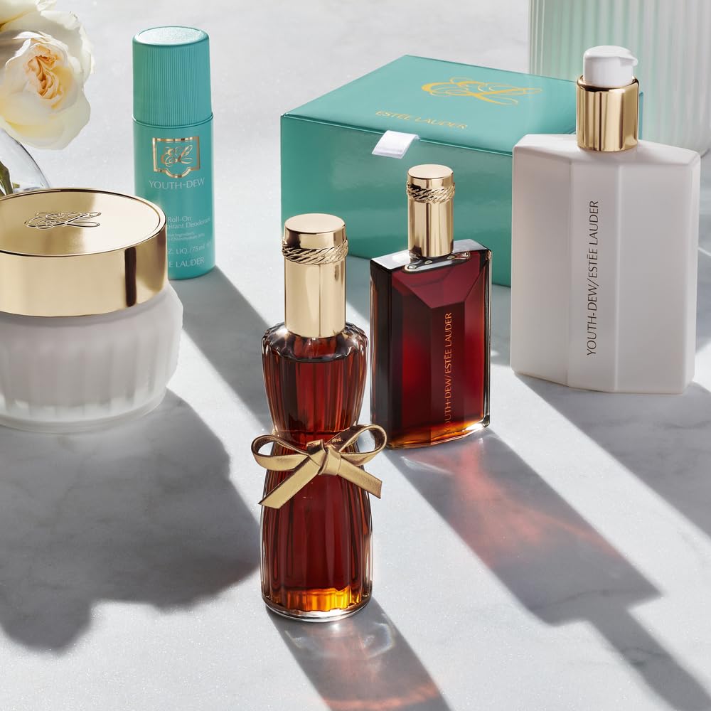 Estée Lauder Youth-Dew Dusting Powder Box with Body Powder & Puff with Notes of Rose, Spices & Patchouli, 7 Ounce