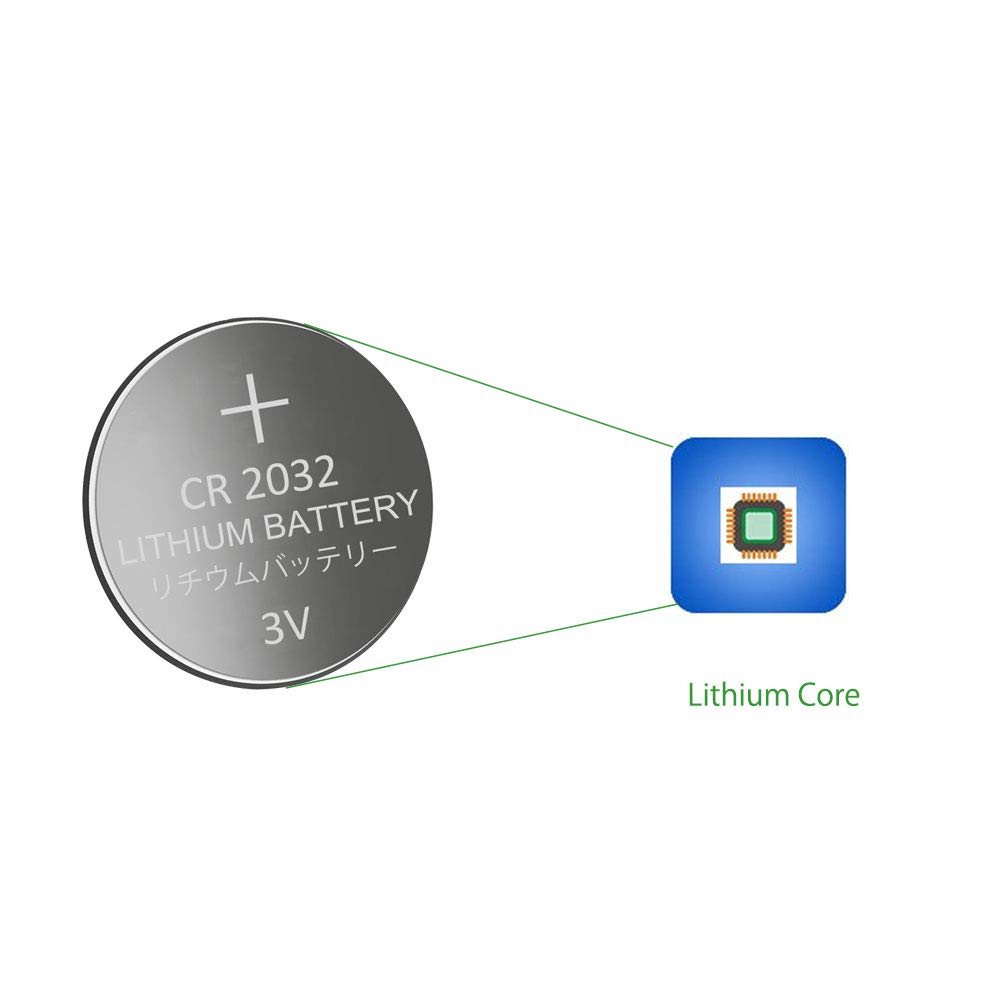 MJKAA ECR2032 3V Lithium Coin Cell Battery CR2032 (100 Pack)