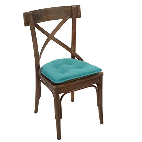 Klear Vu Omega Non-Slip Universal Chair Cushions for Dining Room, Kitchen and Office Use, U-Shaped Skid-Proof Seat Pad, 15x16 Inches, 4 Pack, 07 Teal