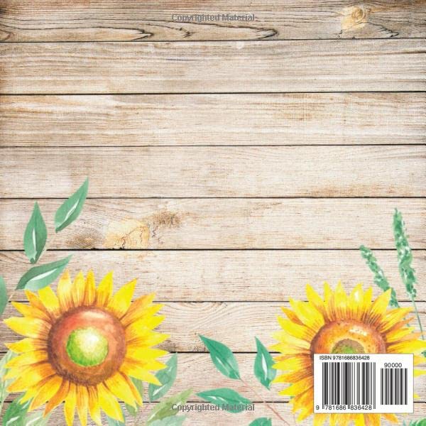Bridal Shower Guestbook: Sunflower Rustic Wood Theme I Advice & Well Wishes For The Bride I Gift Log & Photo Book