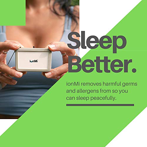 IonPacific ionMi, 2-1 Stationary & Wearable Negative Ionizer Travel Purifier with Highest Output - Up to 20 Million Negative Ions/Sec, USB Rechargeable, Eliminates: Pollutants, Allergens, Mold, Germs