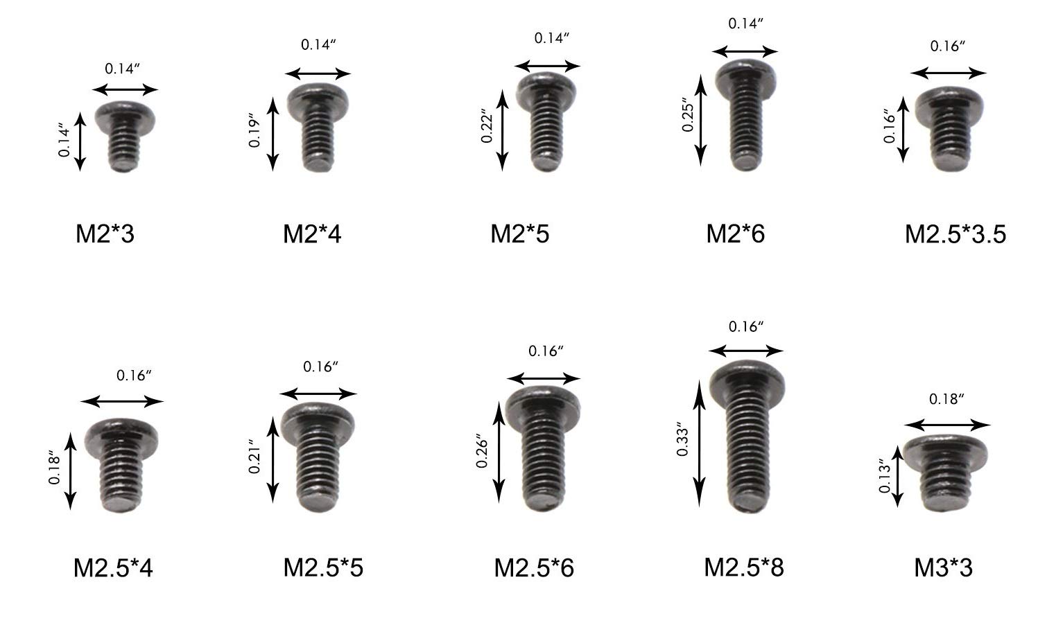 500Pcs Laptop Computer Screws Replacement Kit Set Compatible with Lenovo ASUS Thinkpad MSI Samsung HP Dell Acer Toshiba etc