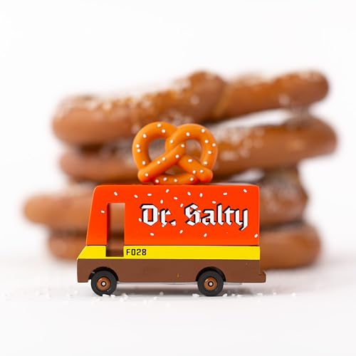CANDYCAR® Wooden Food Truck Collection - Pretzel Van, Premium Handcrafted Beech Wood Toy Car