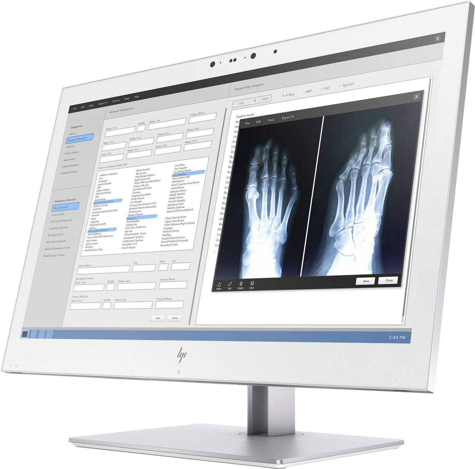 HP HC270CR HCE 27IN 2560X1440-QHD 3M:1-Contrast 12MS-Response VGA/HDMI/DP LED Display W/Pivot/Swivel/TILT-Adjustment Webcam & Speakers White 3YR