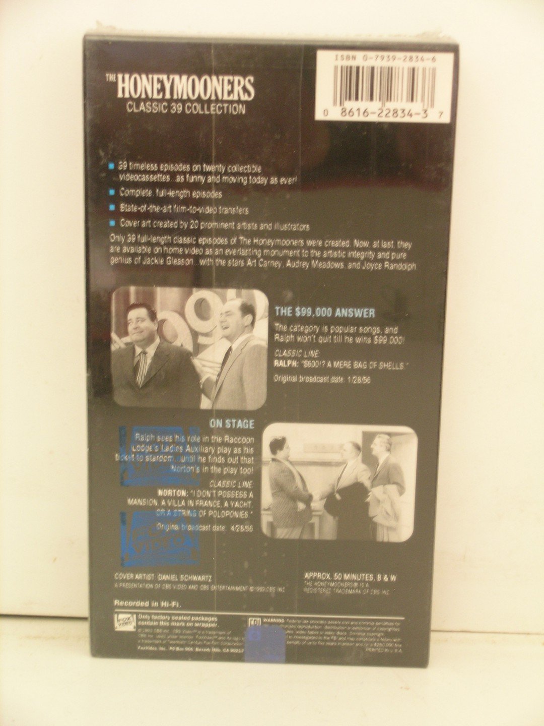 The Honeymooners VHS Video Tape Volume 4 of 20