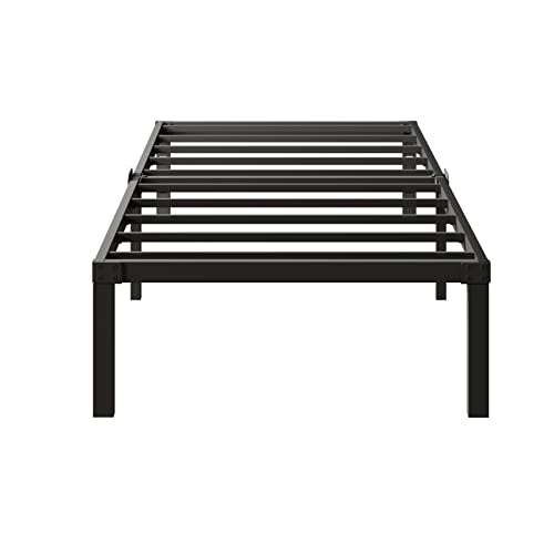 LIJQCI 16 Inch Heavy Duty Metal Platform Twin Bed Frame with Storage Easy Assembly Non-Slip Noise Free Mattress Foundation No Box Spring Needed