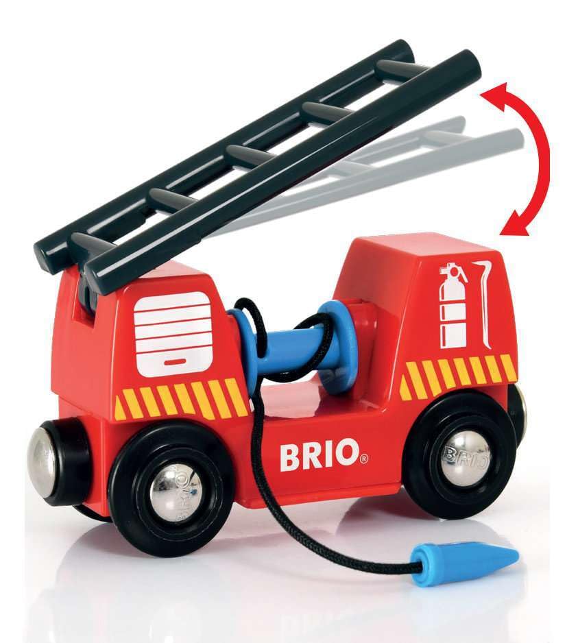 BRIO 33815 Rescue Firefighter Set | 18 Piece Train Toy Set with Fire Truck and Accessories | Kid-Friendly Wooden Tracks | Ideal for Toddlers Aged 3 and Up