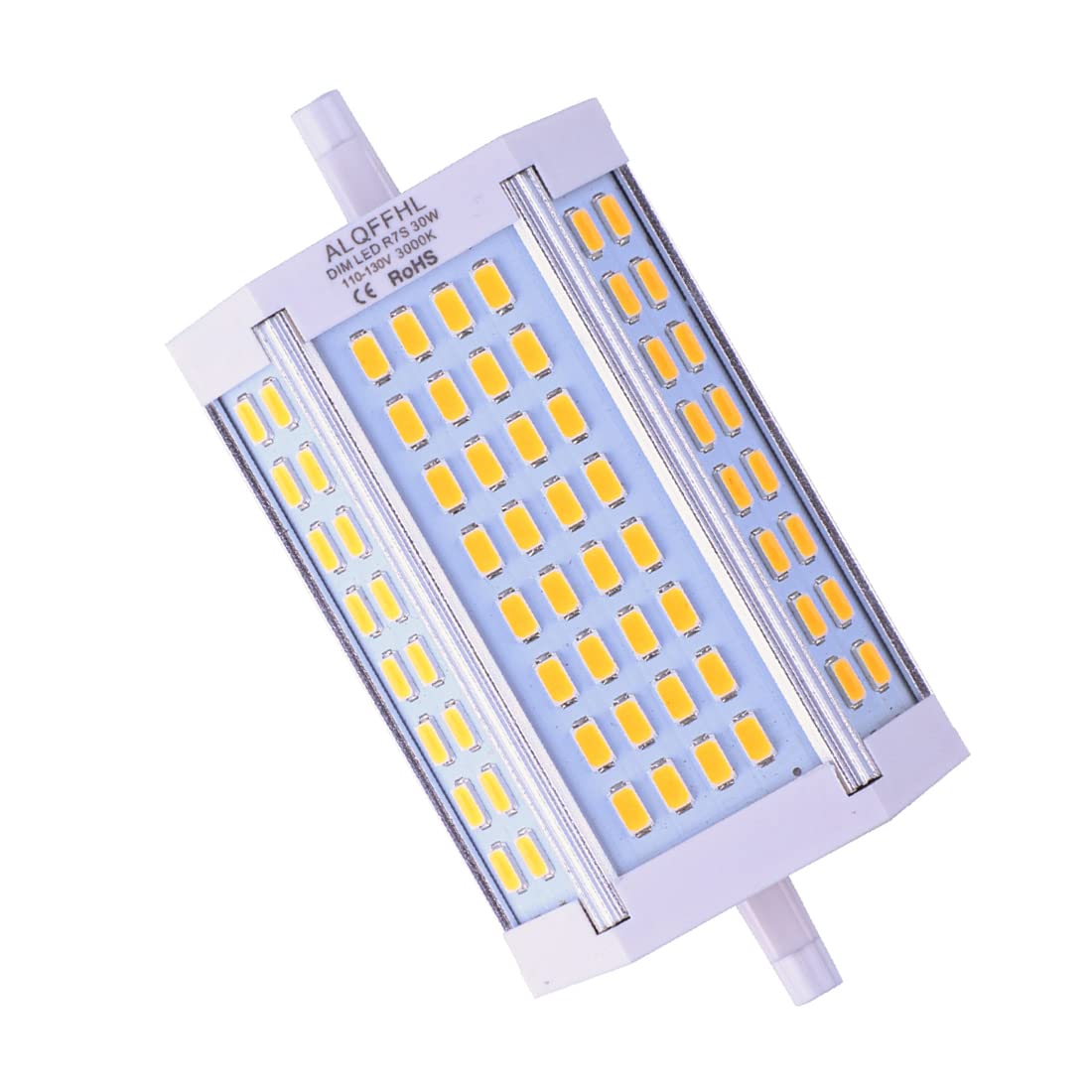 R7S 118mm LED Bulb 30W, Dimmable J Type Double Ended Flood Light, 200W 300W Halogen T3 Replacement, 120V 3000 Lumen, Wall Security Floor Standing Lamp for Work and Home, 3000K Warm White
