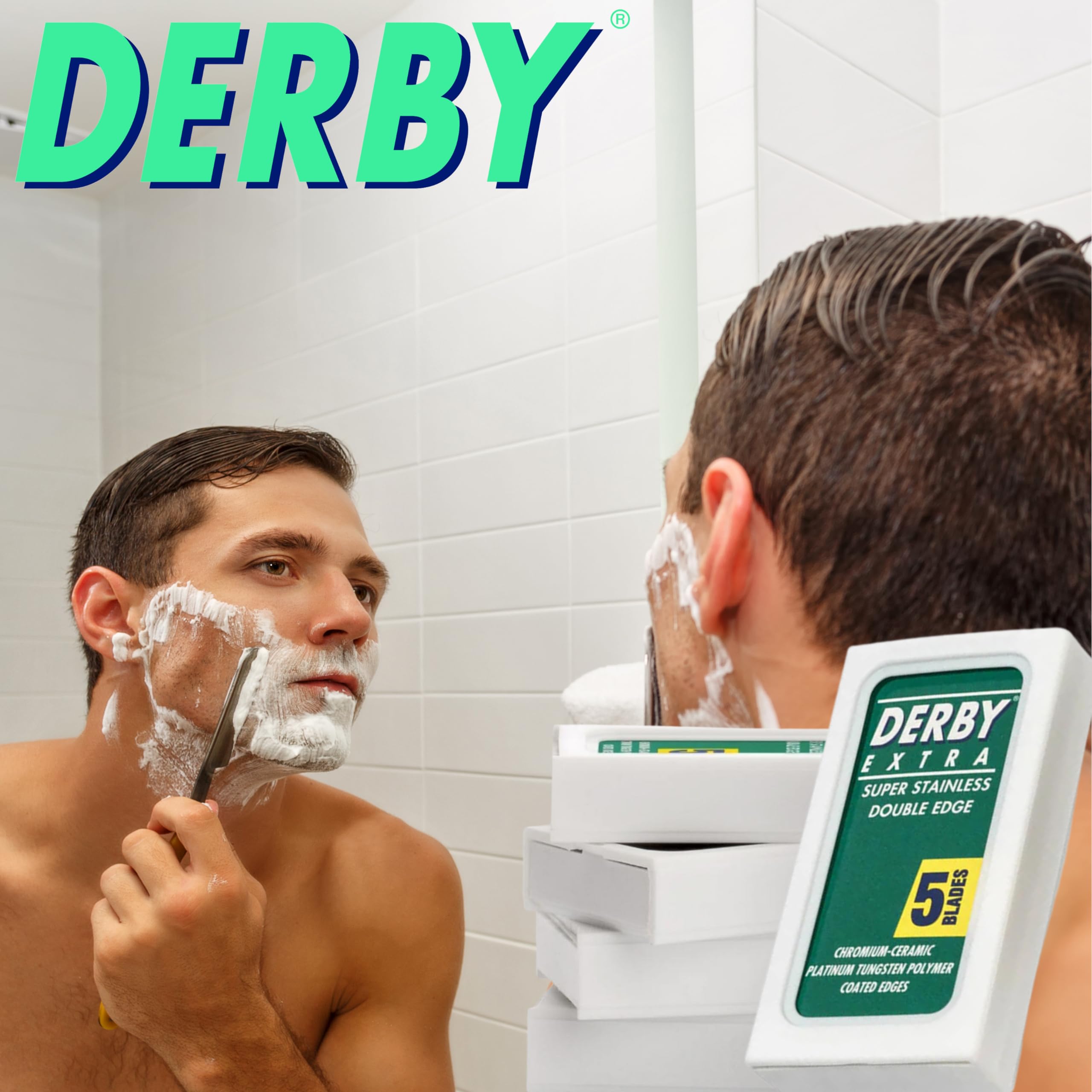 50 Derby Extra Double Edge Razor Blades Stainless Steel