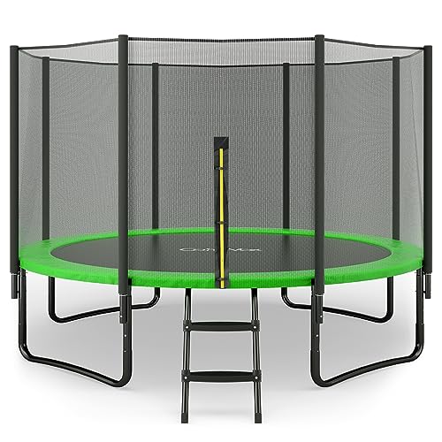 CalmMax Trampolines 12FT Jump Recreational Trampolines with Enclosure Net - ASTM Approved - Combo Bounce Outdoor Trampoline for Kids Family Happy Time