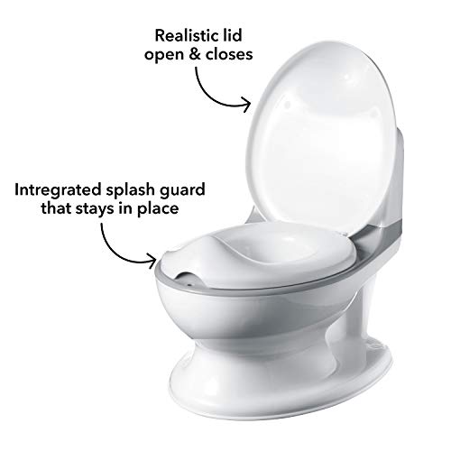 Nuby Potty, My Real Mini Size Toilet with Lid and Flush Sound, Potty Training Toilet for Toddlers