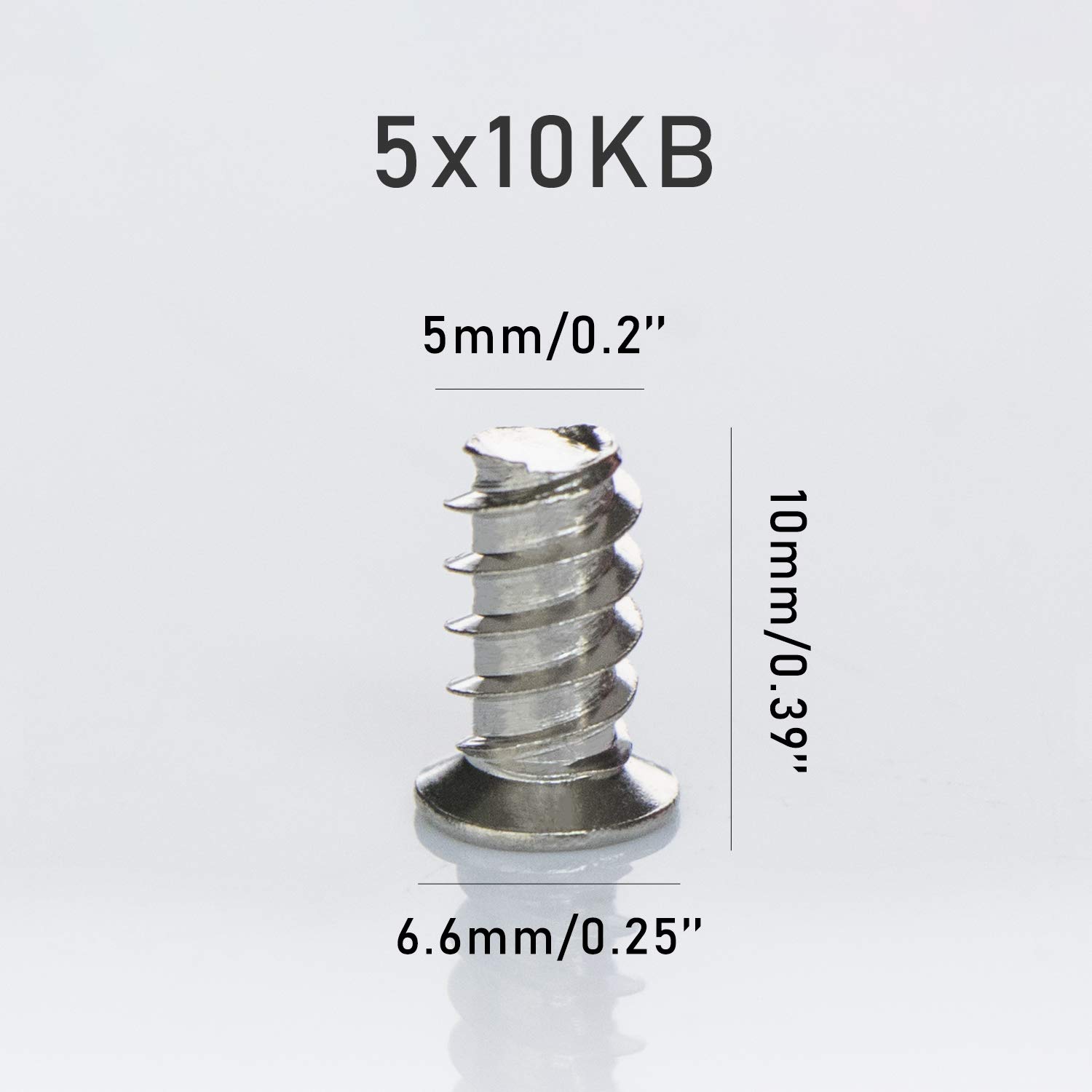 VAPKER 200PCS M5x10 Silver Zinc Phillips Flat Head Computer Replacement Screws Case Fan Screws Computer Cooling Fan Mount Screws Self-Tapping Screws