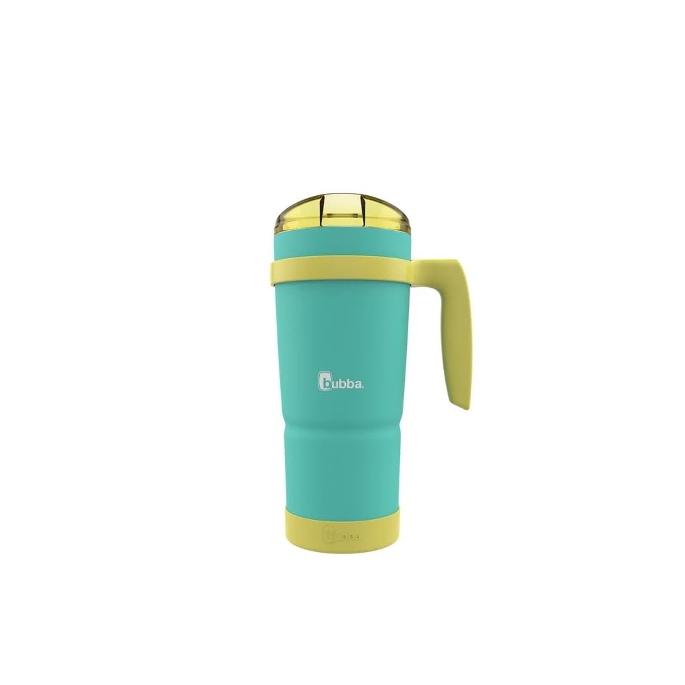 Bubba Envy S Vacuum-Insulated Stainless Steel Tumbler with Lid, 32 oz β Removable Bumper and Handle β Sweat Resistant and BPA-Free - Ideal for Work, Travel or Poolside - Island Lemon