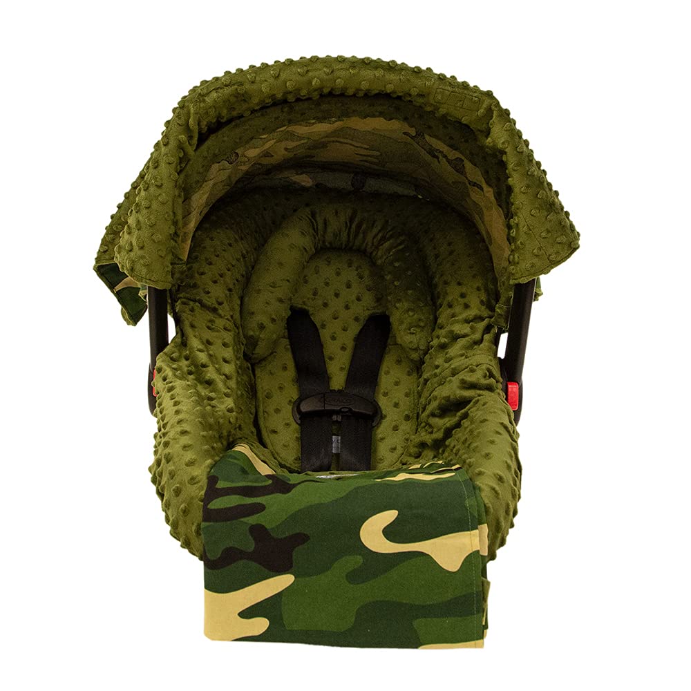 Carseat Canopy 5 Pc Whole Caboodle (Hunter) Baby Infant Car Seat Cover Kit with Minky Fabric