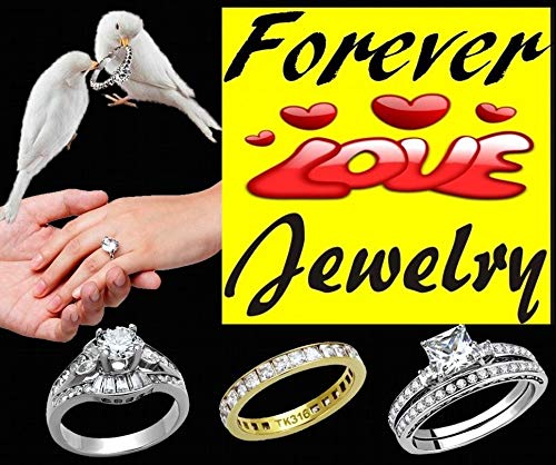 6mm Round Cut CZ & Crystal Swirl Stainless Steel Engagement Ring Size 5-10