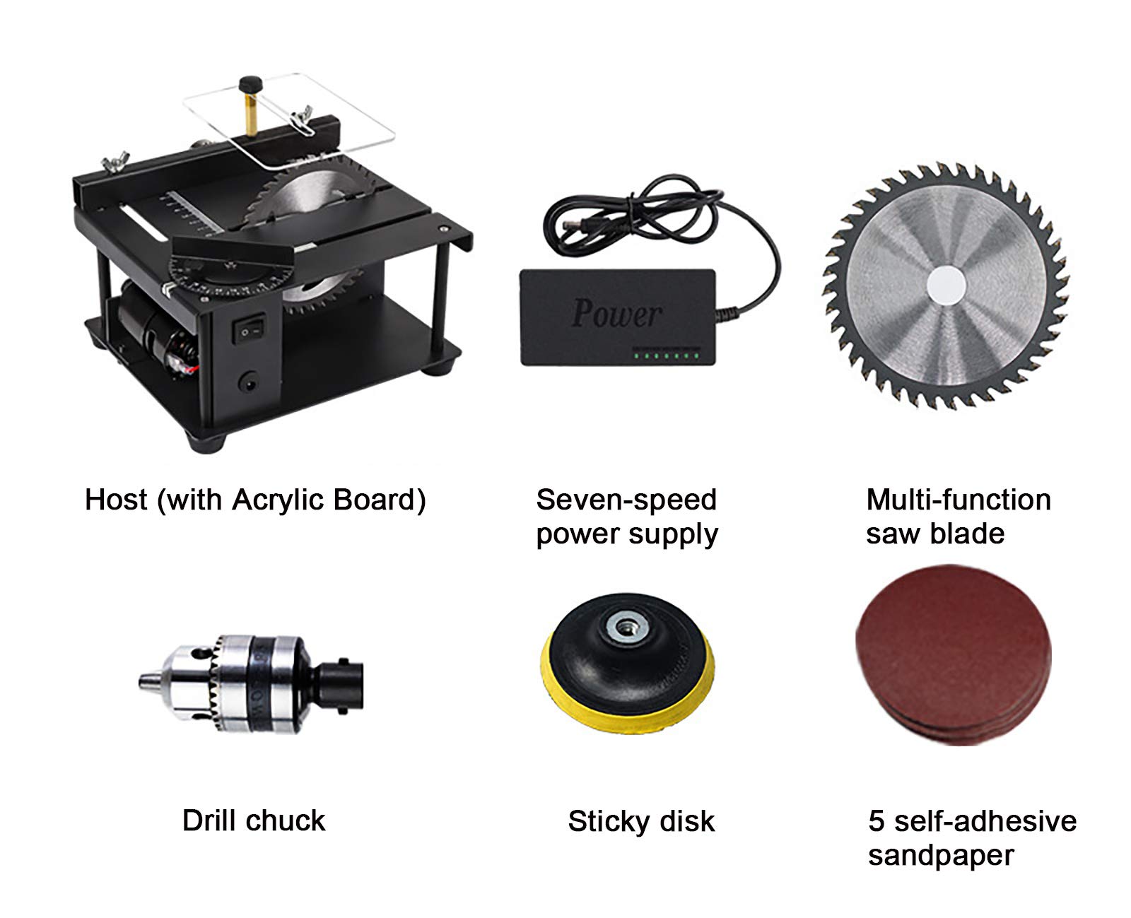 KinHall Mini Table Saw, Woodworking Hobby Table Saw, 0-90 Angle Cut Portable DIY Saw, Adjustable Multifunctional Table Saw, 33mm Cutting Depth, Woodworking Cutting Machine for DIY Woodworking Jade