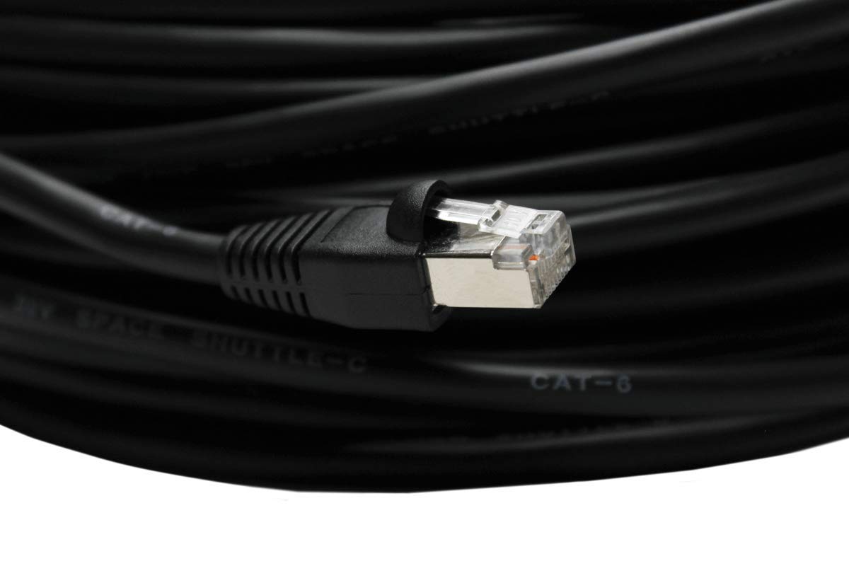 Lorex Outdoor CAT6 Ethernet Cable, for Use with 4K Wired Security Cameras, Weatherproof and Direct Burial Underground, 10GB/Second, 100 Feet (30m)