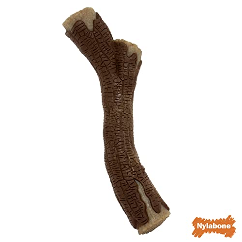 Nylabone Real Wood Stick Strong Dog Stick Chew Toy Maple Bacon Medium/Wolf (1 Count)