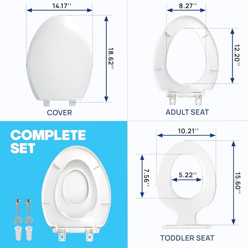 UMIEN Potty Training Toilet Seat 2 in 1 Toilet Seat For Toddlers & Adults – Kids Potty Training Easy To Install Elongated