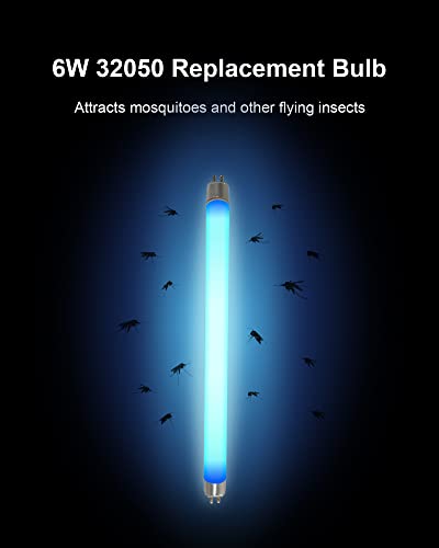 Dichroma 32050 6-Watt Replacement Bulbs for DynaTrap DT2000XL DT2000XLP DT2000XLPSR Mosquito Trap, T5 6W BL UV Light Bulb for Dynatrap 1 Acre Insect Trap (2 Pack)