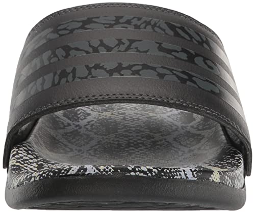 adidas Women's Adilette Comfort Slides Sandal, Core Black/Core Black/Almost Pink, 7
