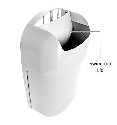 Camco Cabinet Mount Trash Can | Ideal for Tight Spaces in an RV, Boat, Apartment, Dorm Room or Tiny House | Measures 13.5" x 8.5" x 5" (43962)