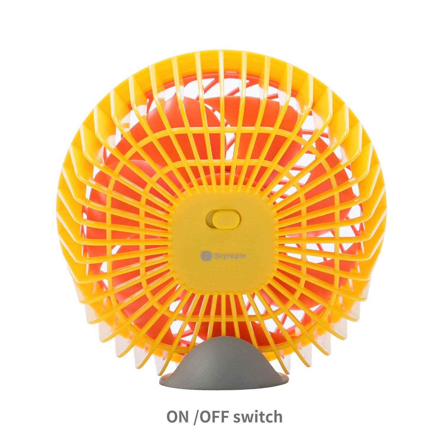 5 Inch Mini USB Desk Fan, 3 Speeds, Quiet Work Noise, USB Powered, Gravity Sensor Switch, 5 Foot Cable, Orange Fan For Home and Office
