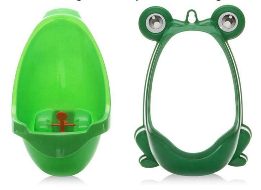 jatech 1 pc Baby Boy Potty Toilet Training Frog Children Stand Vertical Urinal Boys Pee Infant Toddler Wall-Mounted (Green)