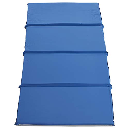 ECR4Kids Value 4-Fold Daycare Rest Mat,Blue/Grey (1" Thick), Pack of 5