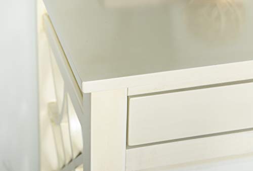 Linon Desk, Antique White, 38 x 20 x 30